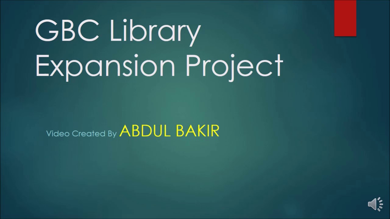 GBC library expansion project - YouTube