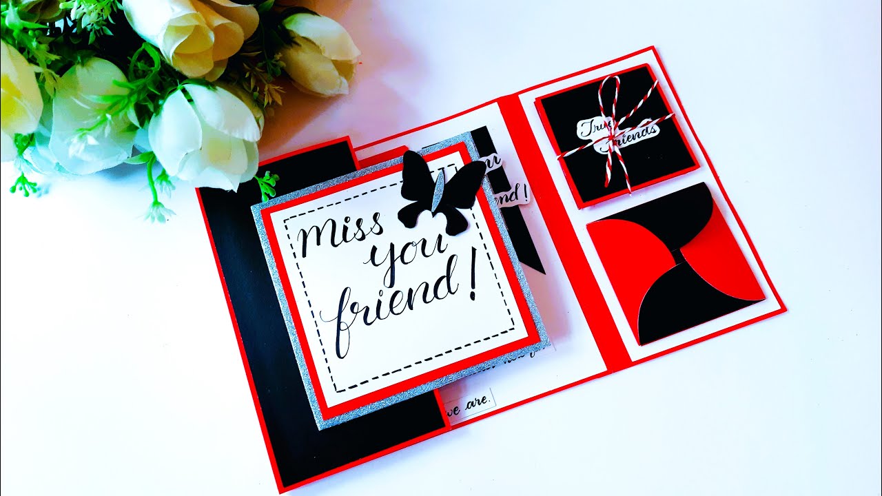 Miss You Friend Handmade Cards