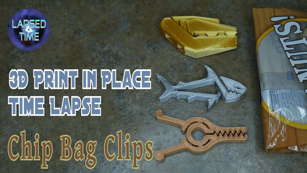 3D Print in Place - Chip Bag Clips - YouTube
