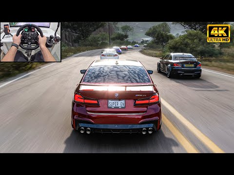 BMW M5 CS VS Super Salon cars - Forza Horizon 5 | Logitech G923 Steering Wheel