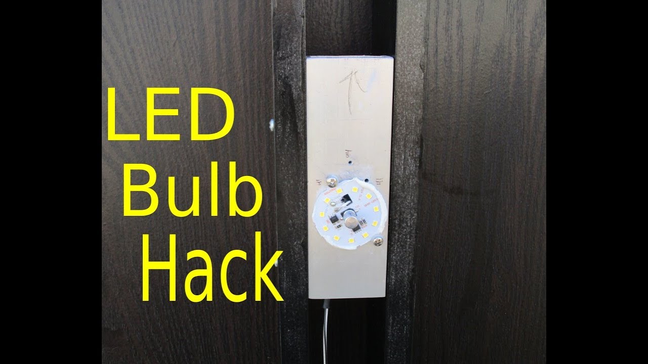 Under shelf lighting, LED bulb hack - YouTube