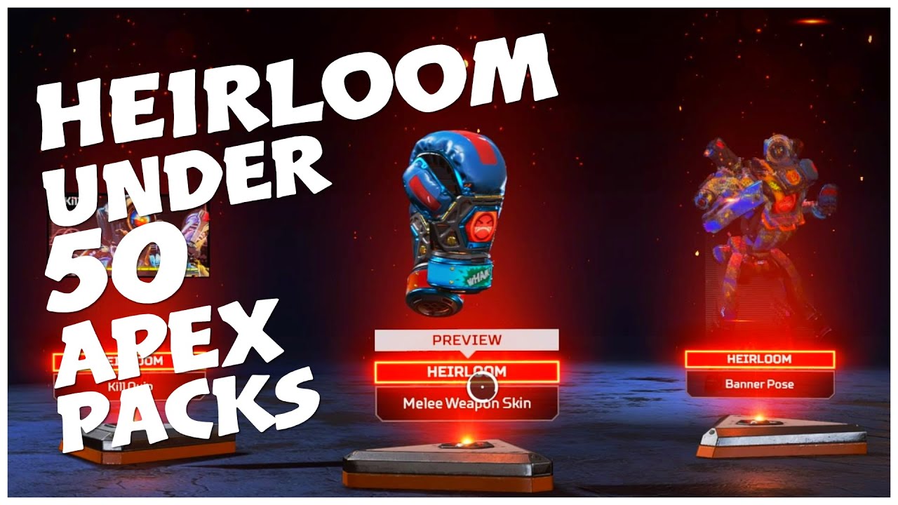 Apex Legends *Heirloom in under 50 Apex Packs!* - YouTube