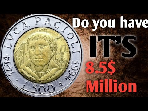 Rare Italian Coin: The 1994 500 Lire Commemorating Luca Pacioli's Genius