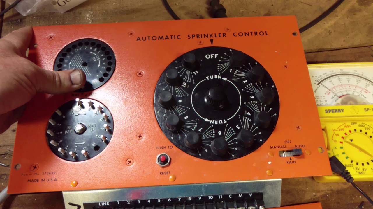 1960s mechanical sprinkler controller. - YouTube