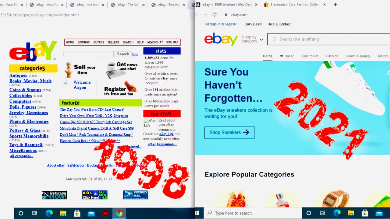 Evolution Of eBay 1998-2021 - YouTube
