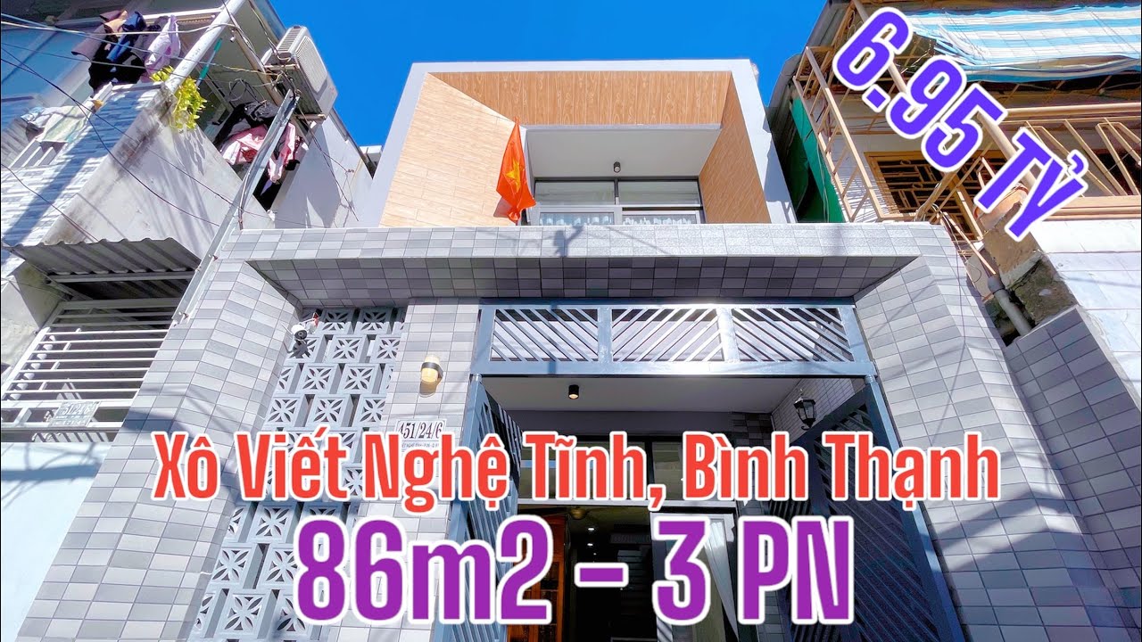 86m2 đất, 1 trệt 1 lầu có 3 phòng ngủ tại Xô Viết Nghệ Tĩnh, Bình Thạnh - YouTube