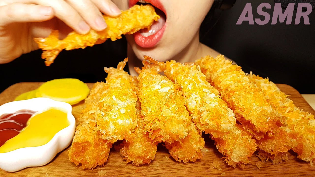 ASMR Fried Shrimp 새우튀김 먹방 MUKBANG (EATING SOUNDS) NO TALKING 咀嚼音 - YouTube