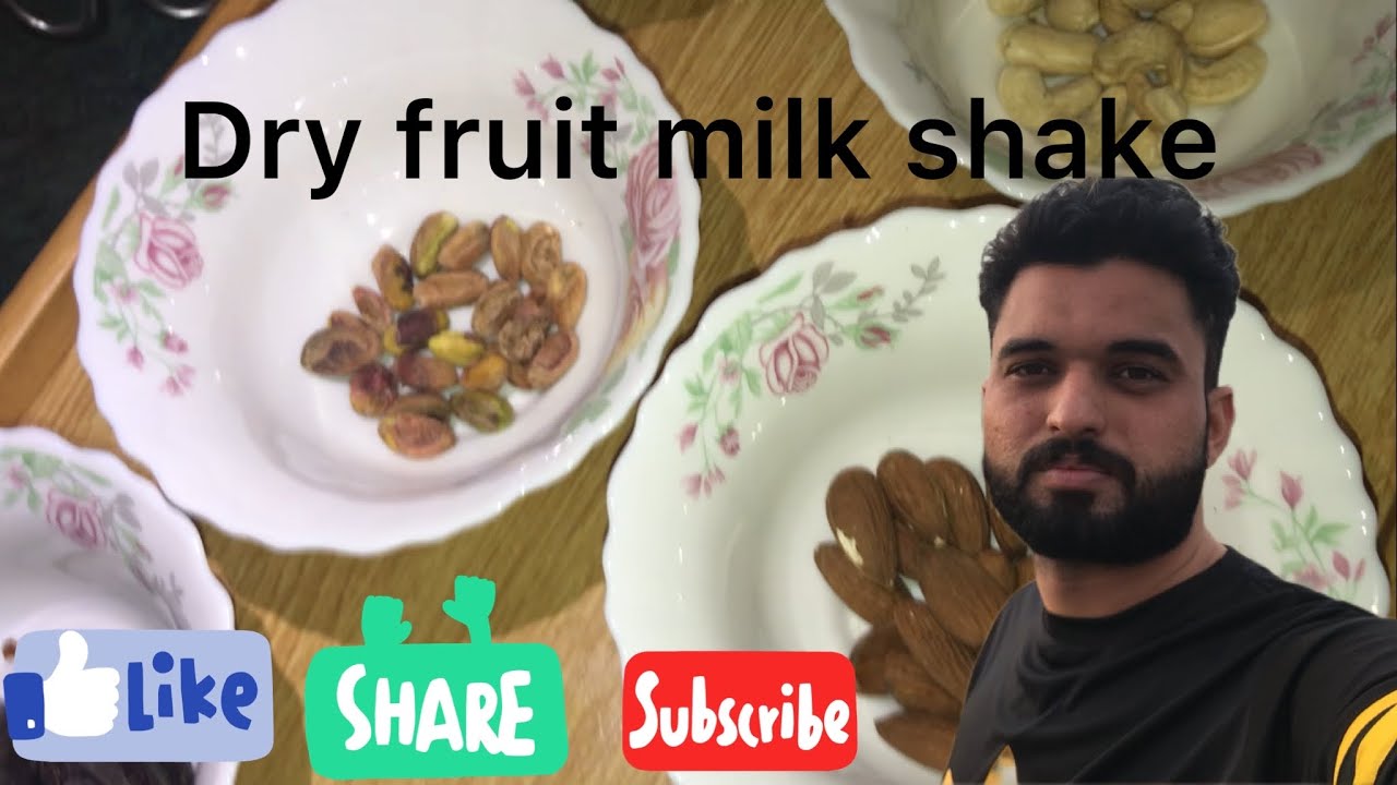 Dry fruit milk shake recipe - YouTube