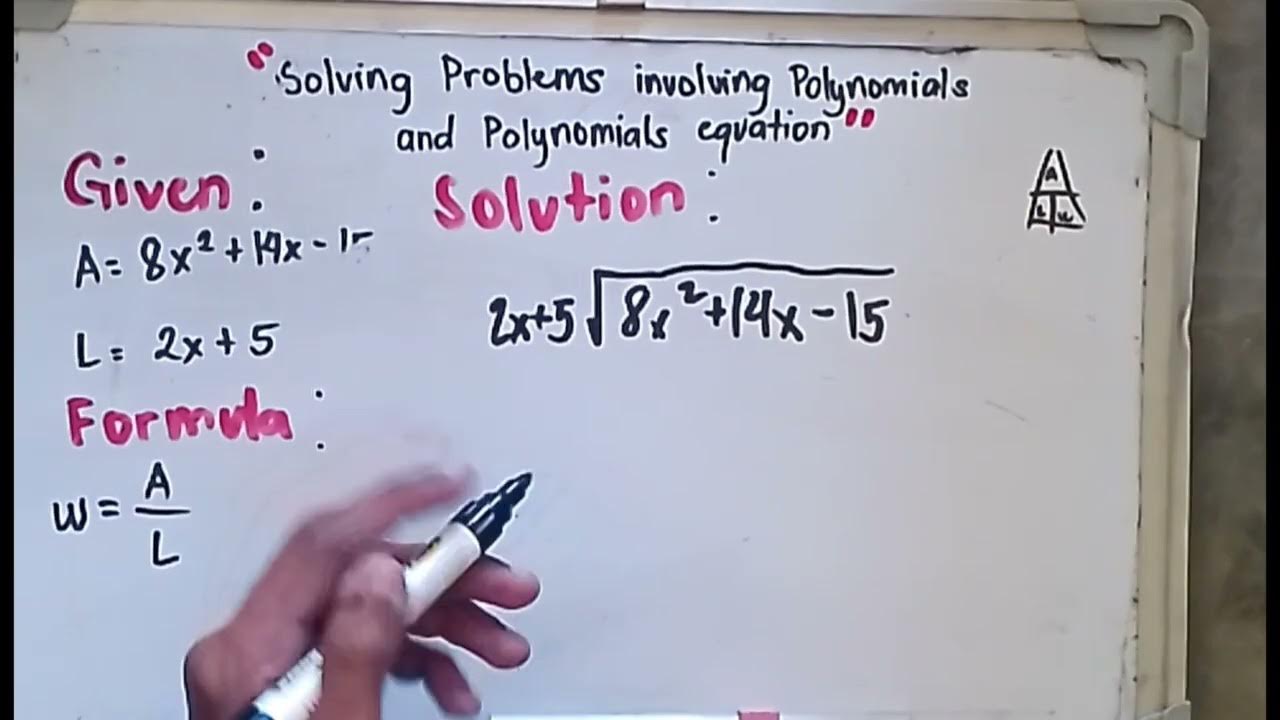 Solving problems involving polynomials and polynomials equation - YouTube