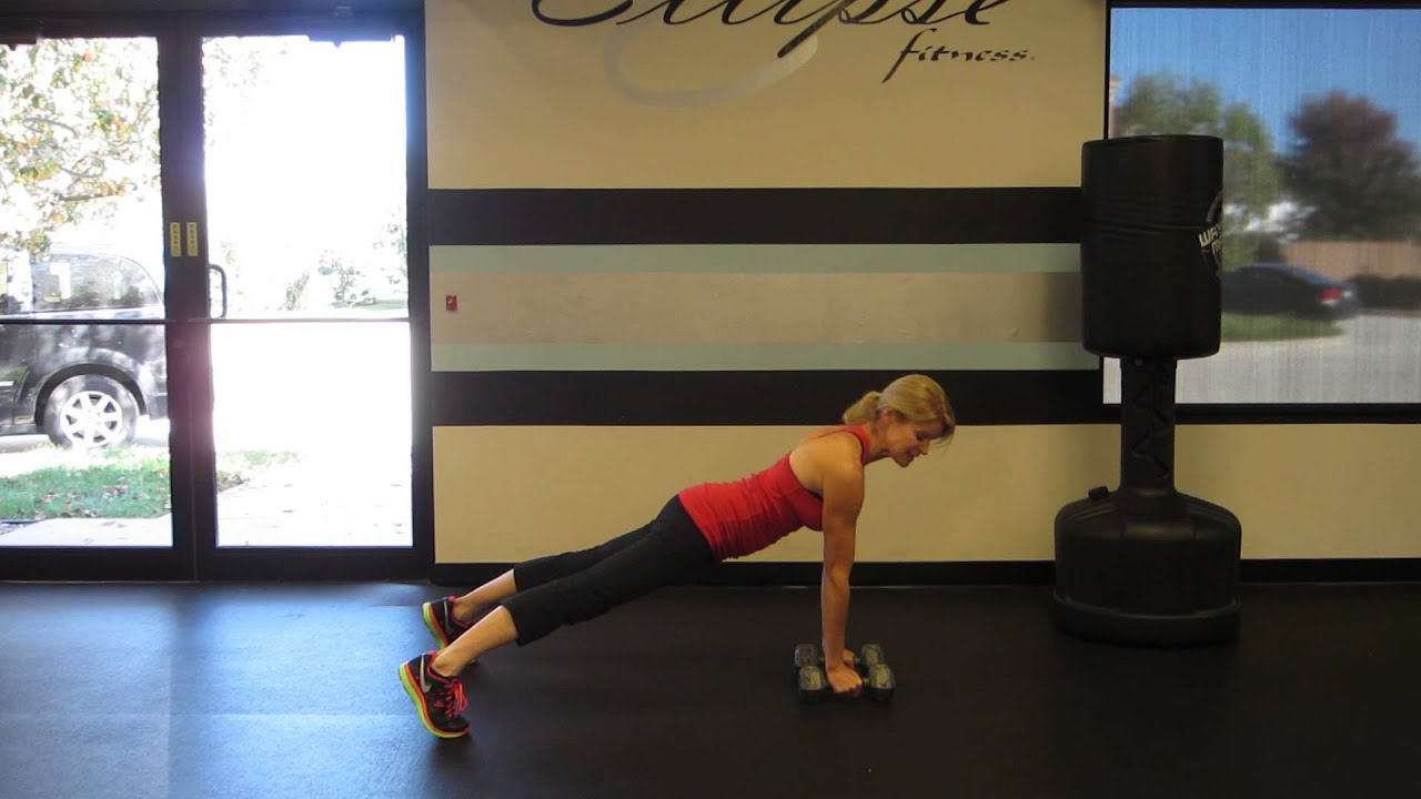 Dumbbell: Plank w/ Renagade Row by Rebecca Blankfield - YouTube
