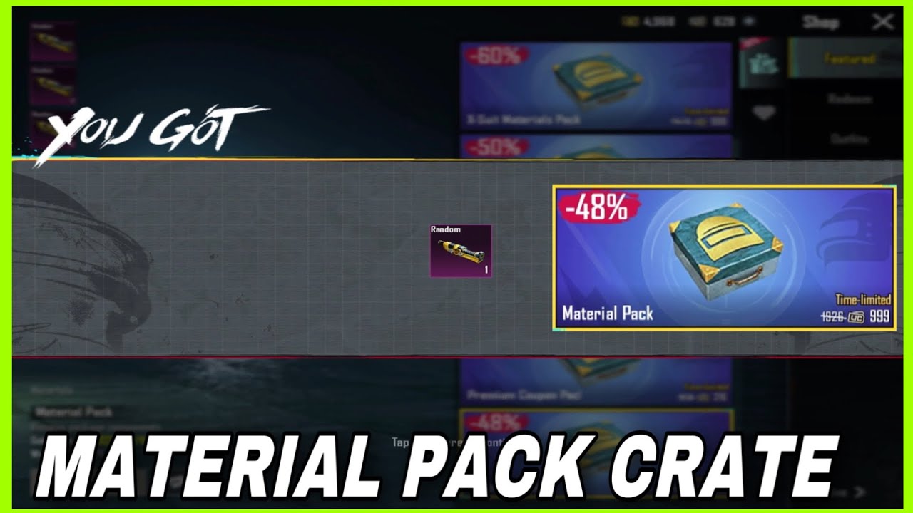 MATERIAL PACK CRATE OPENING | BGMI WEEKLY MATERIAL PACK | HOW TO GET ...