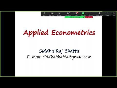 Applied Econometrics Session I (Nepali) - YouTube