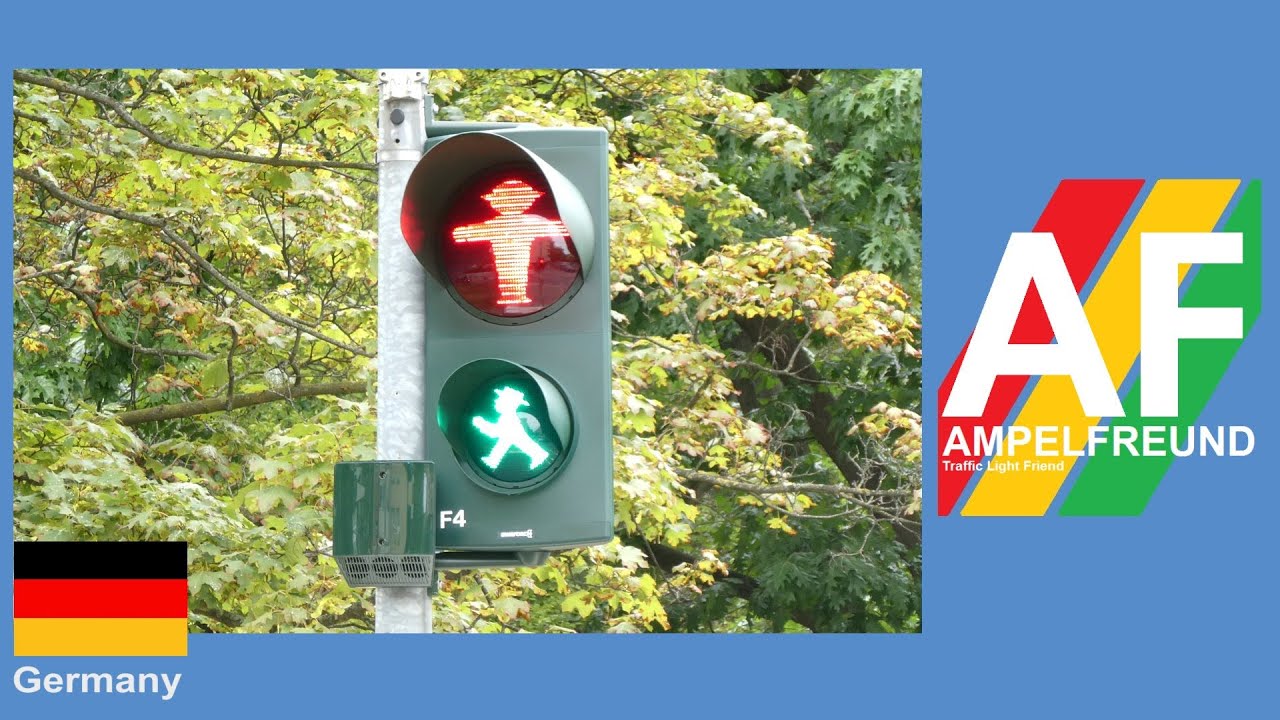 Swarco Futura LED bighead pedestrian traffic light - YouTube