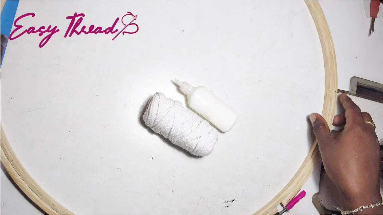 ஆரி frame ல் நாடா சுற்றுவது எப்படி?how to bind cotton rope in aari ...