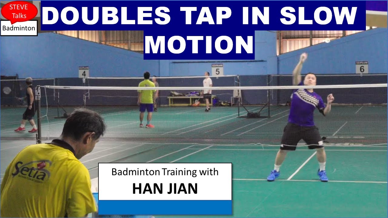 Doubles Tap examined in slow motion - Badminton Training with Han Jian ...