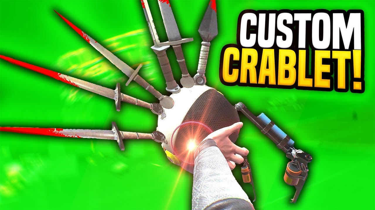 CREATING THE ULTIMATE CRABLET WEAPON - Boneworks VR Mods (Sandbox Funny ...