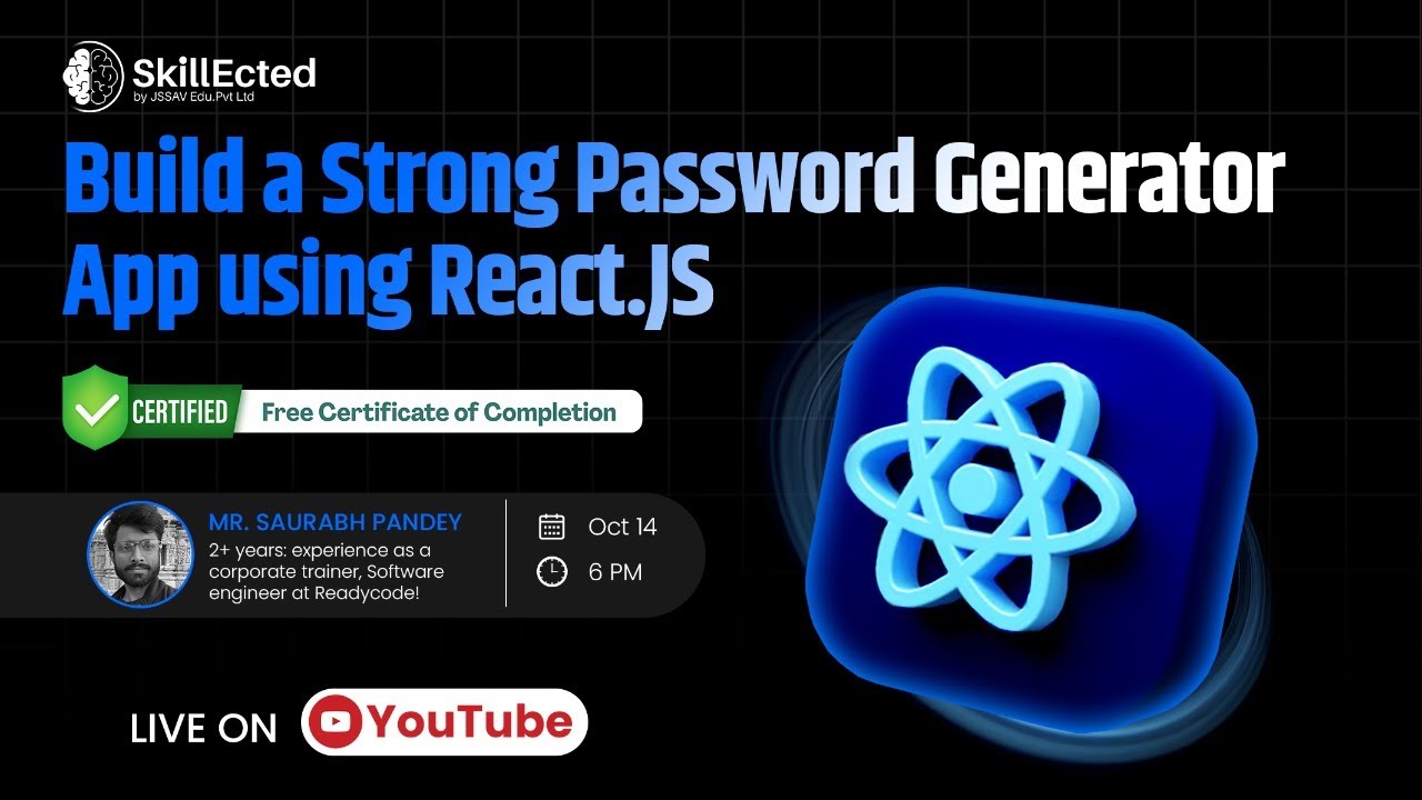 Build a Strong Password Generator App using ReactJS - YouTube