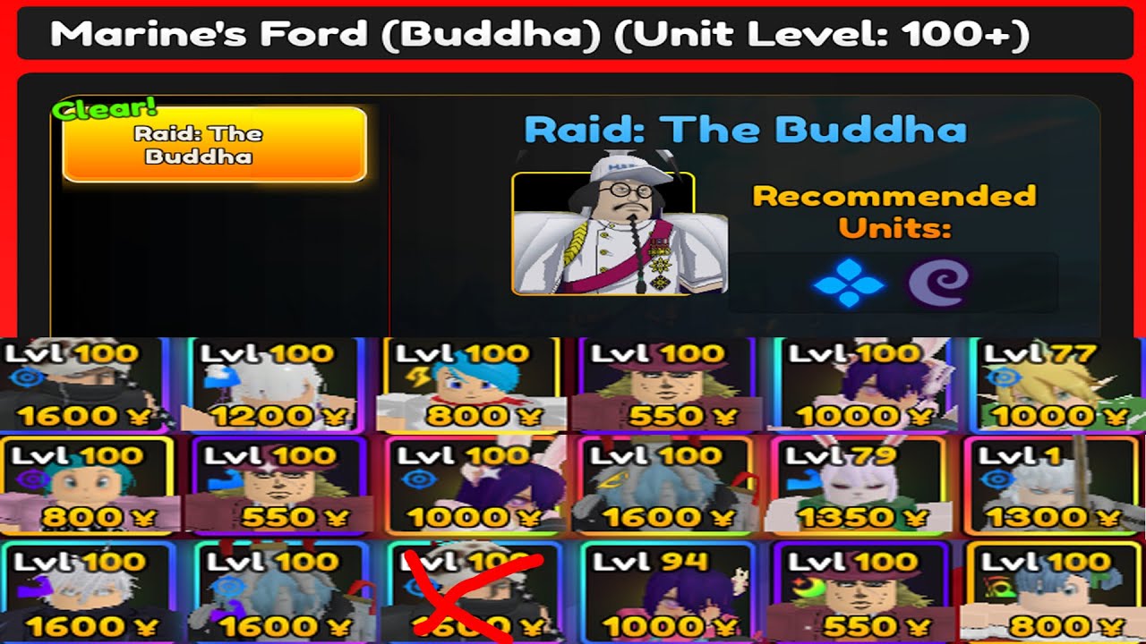 Anime Adventures - Marine Ford (The Buddha) Raid 3 Player No Unique or ...