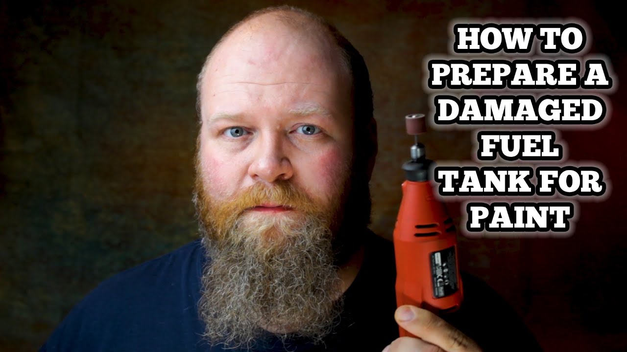 How To Prepare A Damaged Fuel Tank For Paint - YouTube