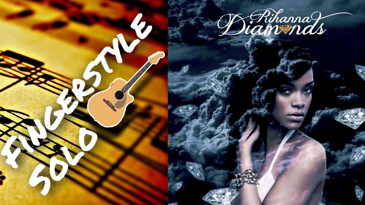 Diamonds - Rihanna - Slow motion fingerstyle guitar tab - YouTube