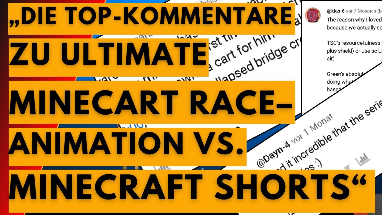 „Die Top-Kommentare zu Ultimate Minecart Race – Animation vs. Minecraft ...
