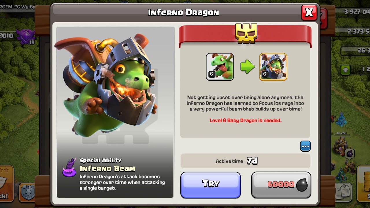 Inferno Dragon COC - YouTube
