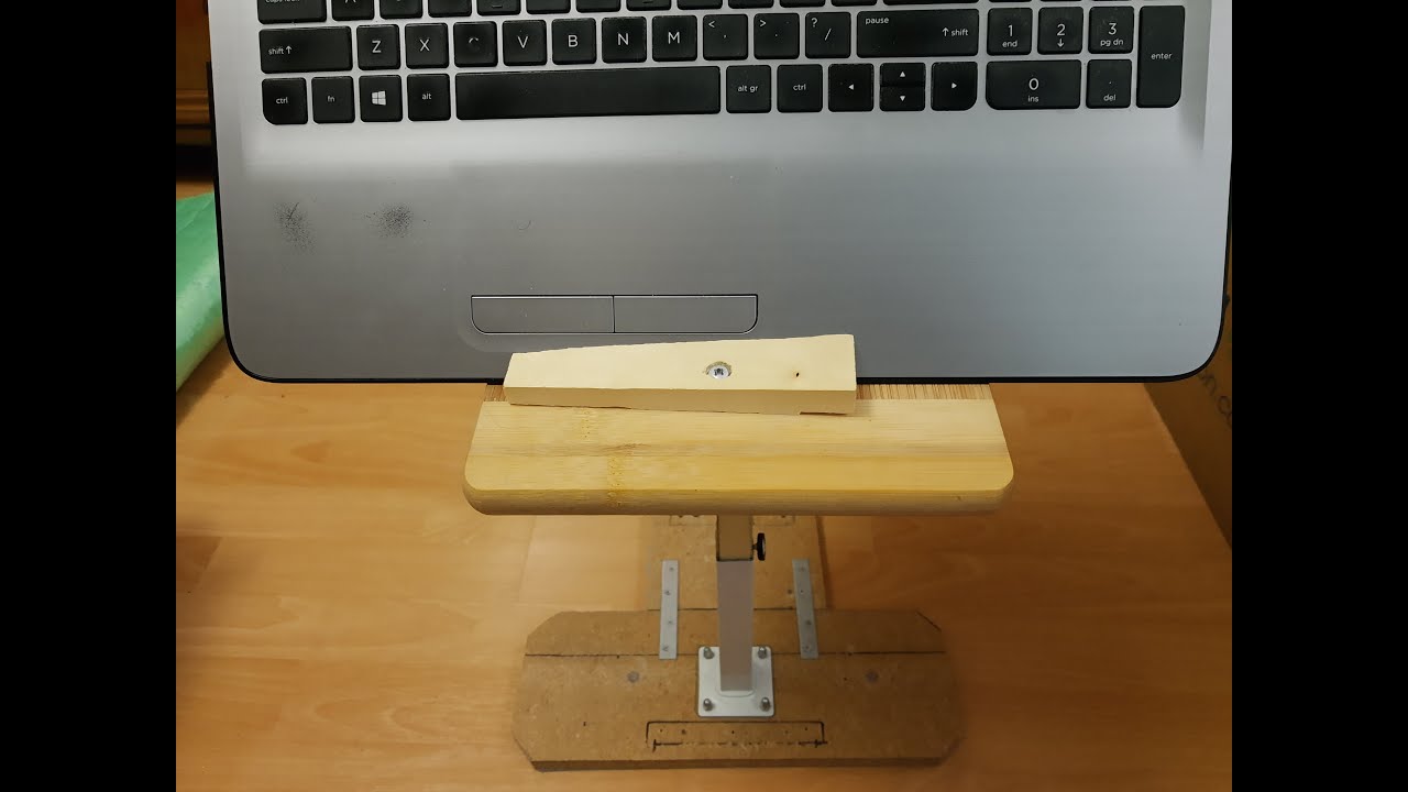 DIY minimalist cheap adjustable height laptop stand - YouTube