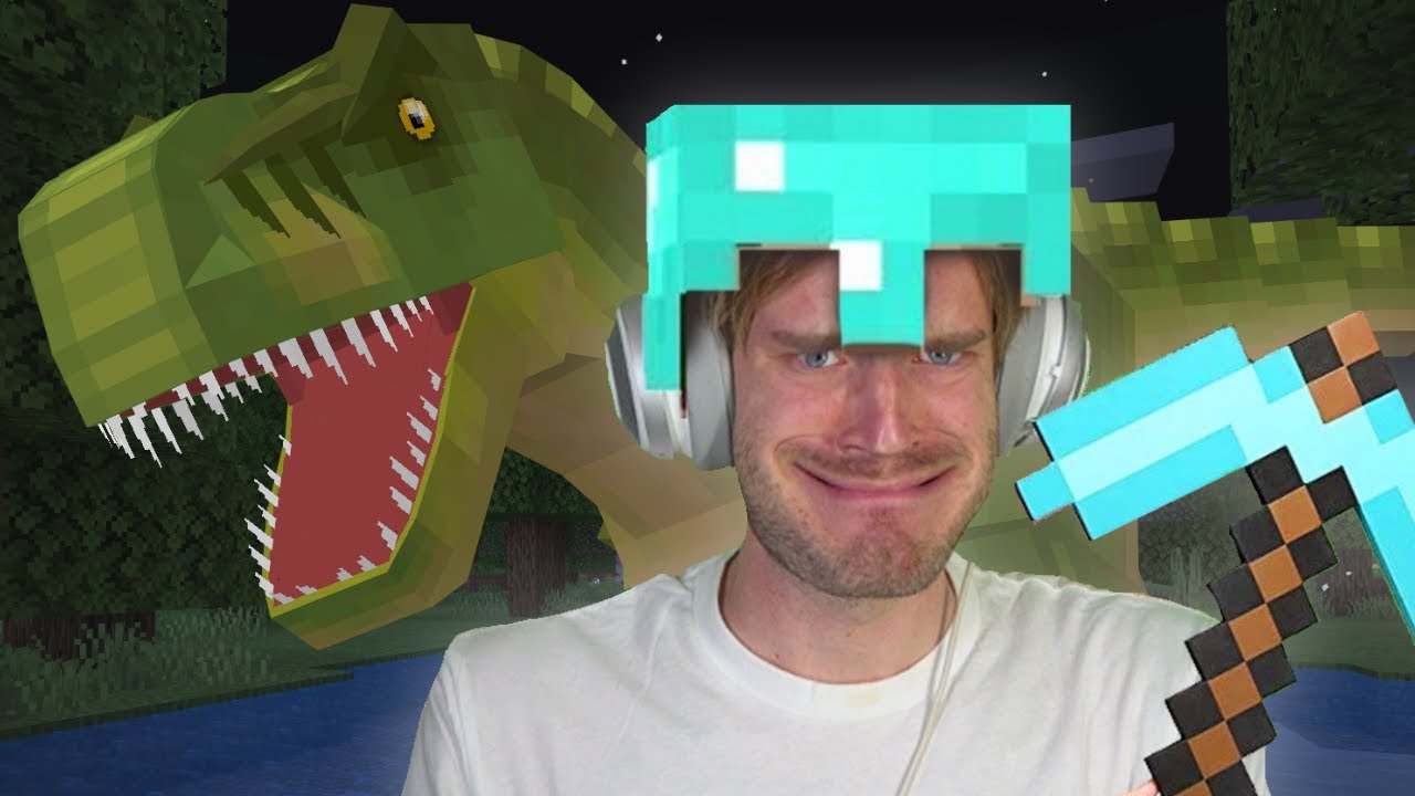 PewDiePie plays Dinosaur Minecraft... - YouTube