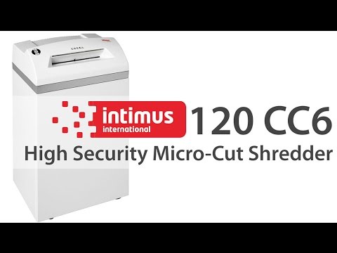 Intimus 120 CC6 Micro Cut Level 6 (P-7) High Security Government Shredder - YouTube