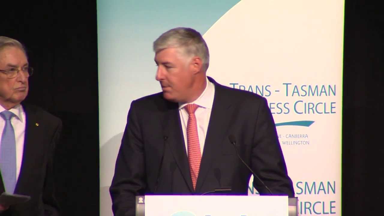 NAB CEO Cameron Clyne at Trans Tasman Business Circle event - YouTube