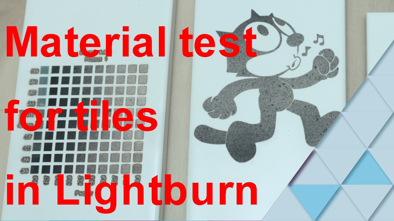 Lightburn engrave settings for tiles on a 10w laser module - YouTube