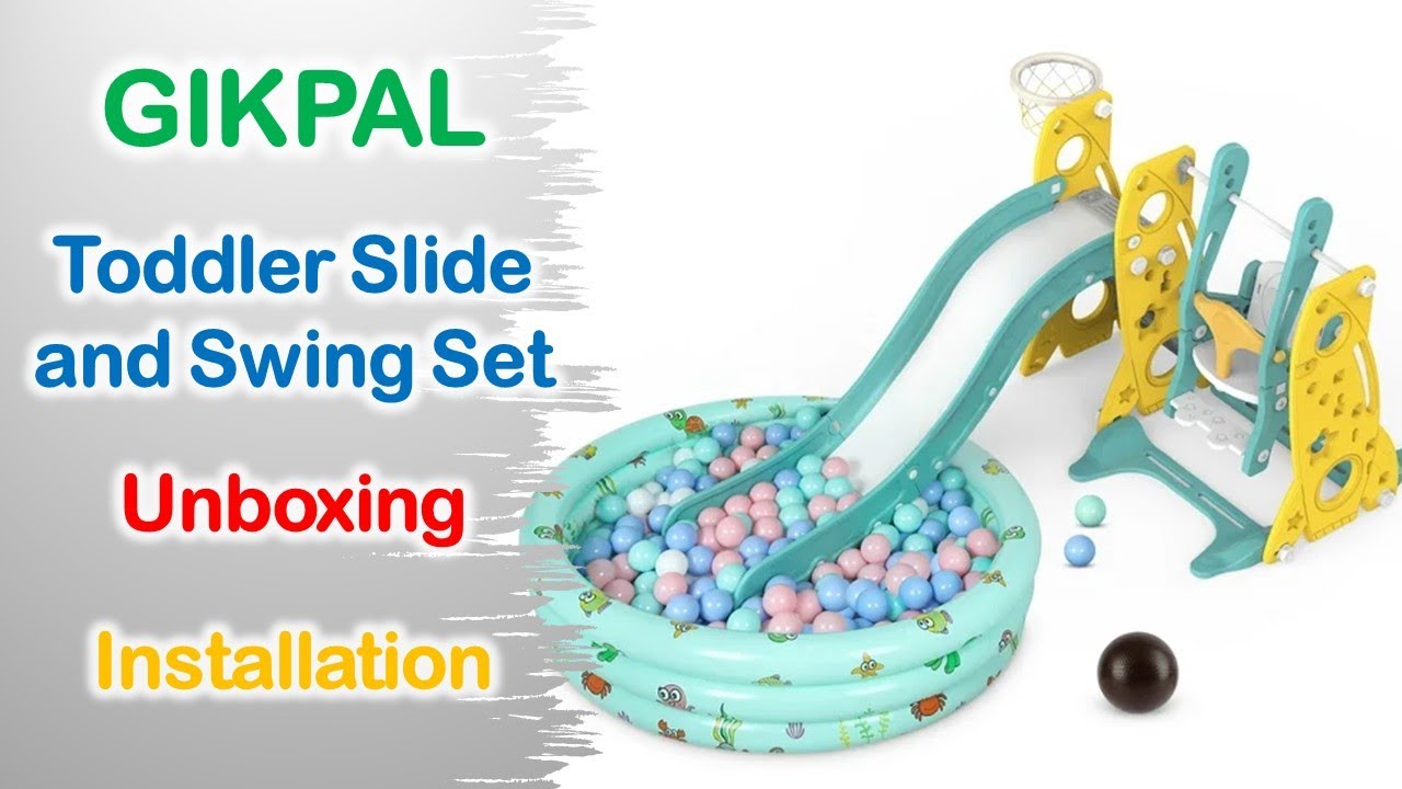 GIKPAL Toddler Slider and Swing Set | Unboxing | Installation - YouTube