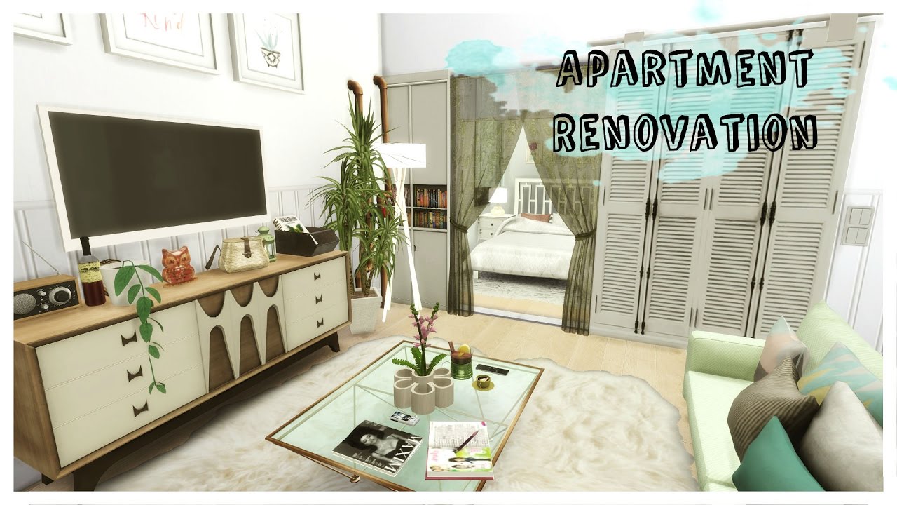 Sims 4 - Apartment Renovation II - Art District - YouTube