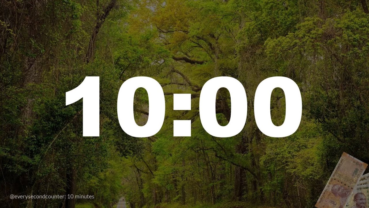 10 minutes [600 secs] clock timer countdown || Alarm Focus $ - YouTube