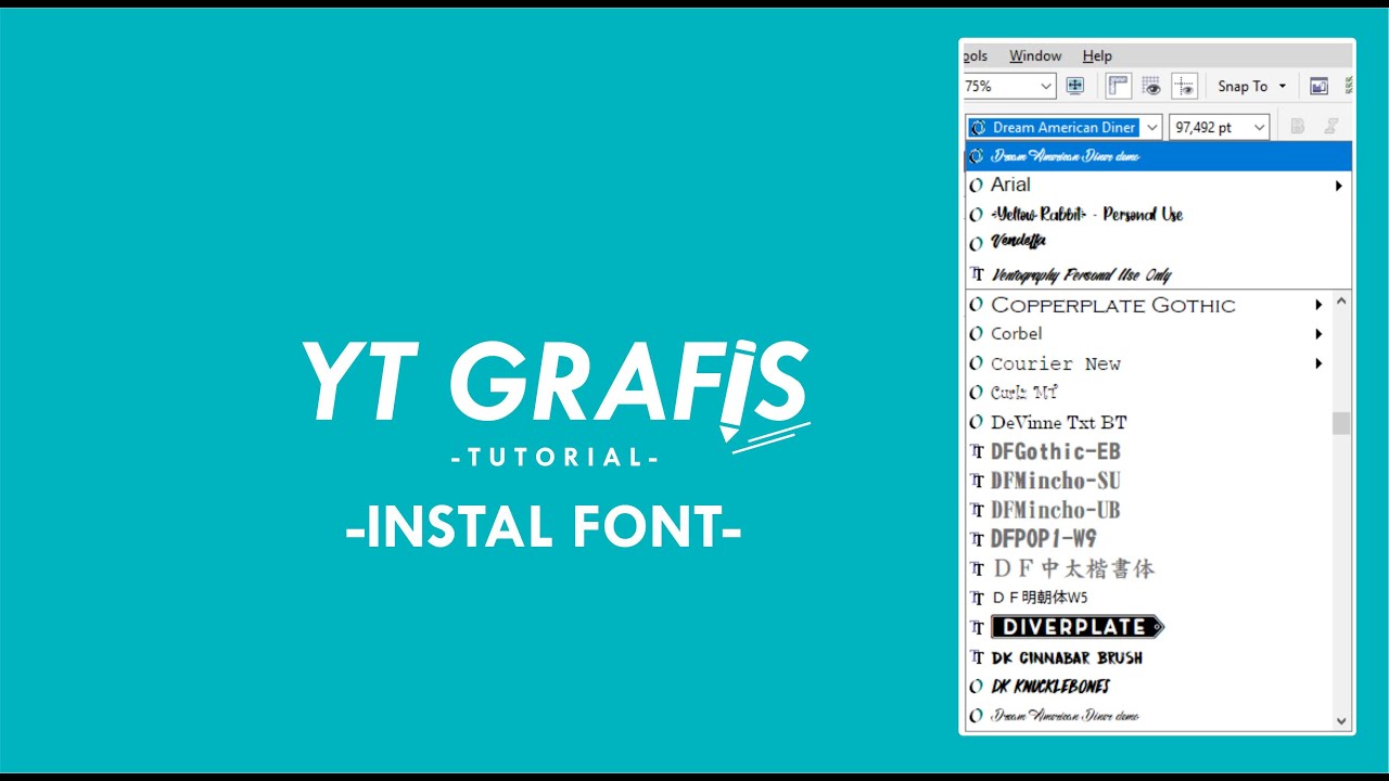 CARA MUDAH MENGINSTAL FONT COREL DRAW (LENGKAP BESERTA PENJELASAN ...