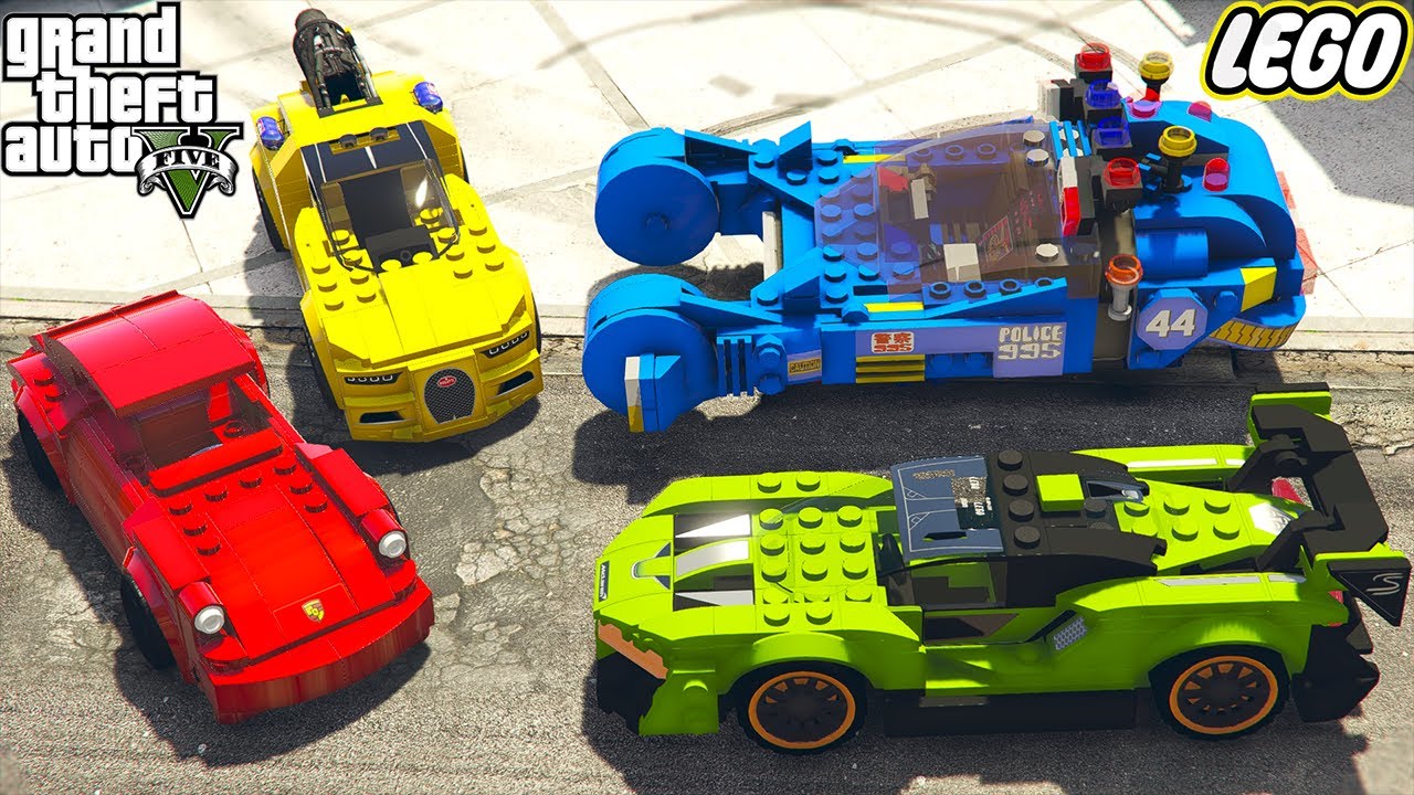 GTA 5 - Stealing LEGO SUPERCARS with Franklin ! - YouTube