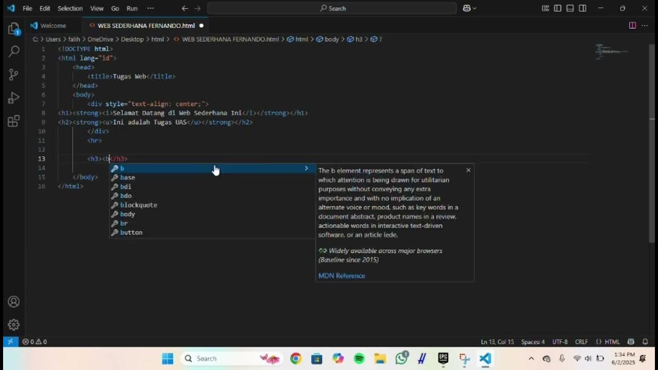 Tutorial Membuat Web Sederhana - YouTube
