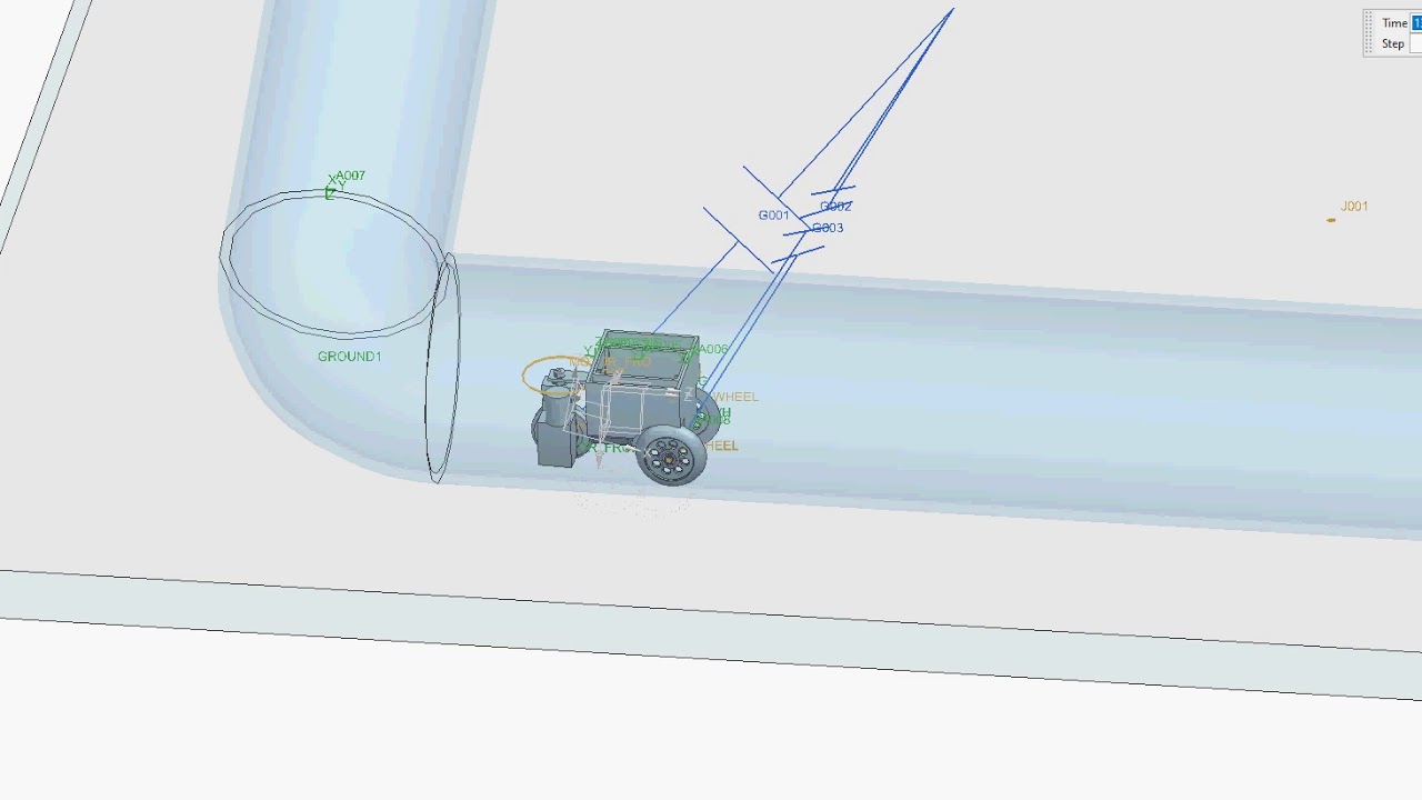 Robot in pipe turn - YouTube