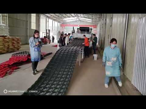PVC roofing sheet making machine ASA film laminate debugging in customer factory