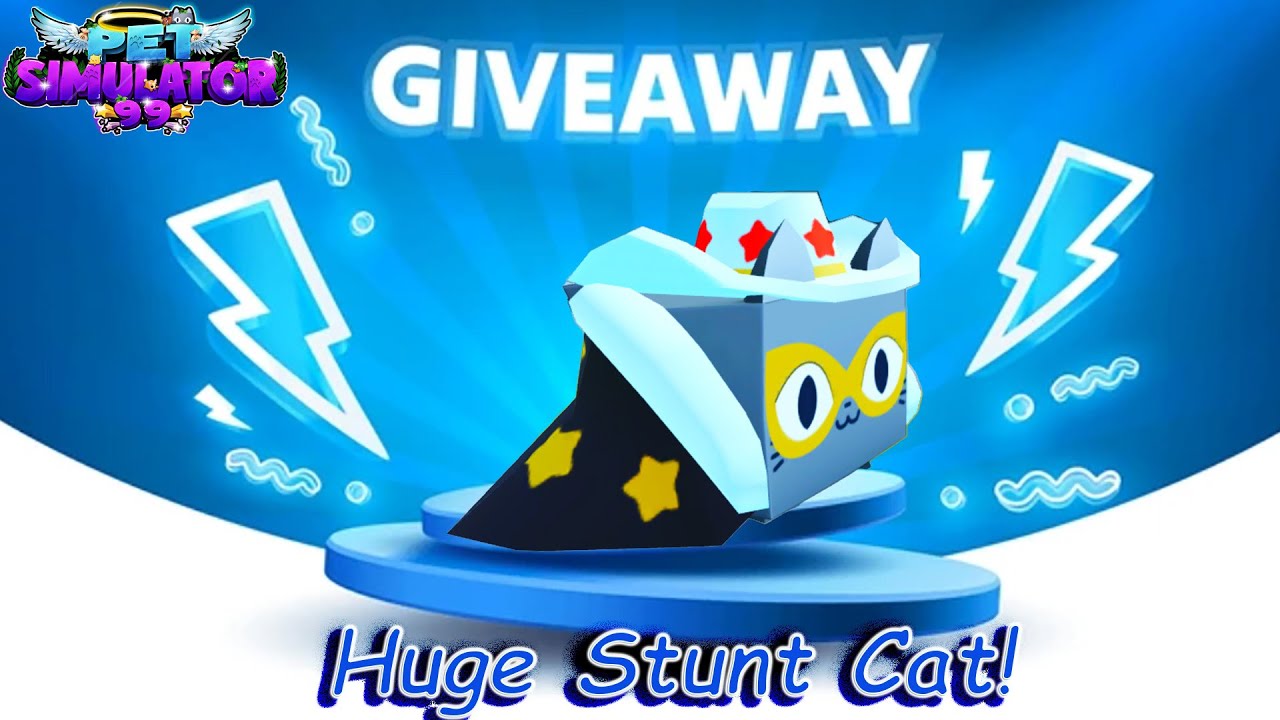 Huge Stunt Cat Giveaway in pet simulator 99! - YouTube