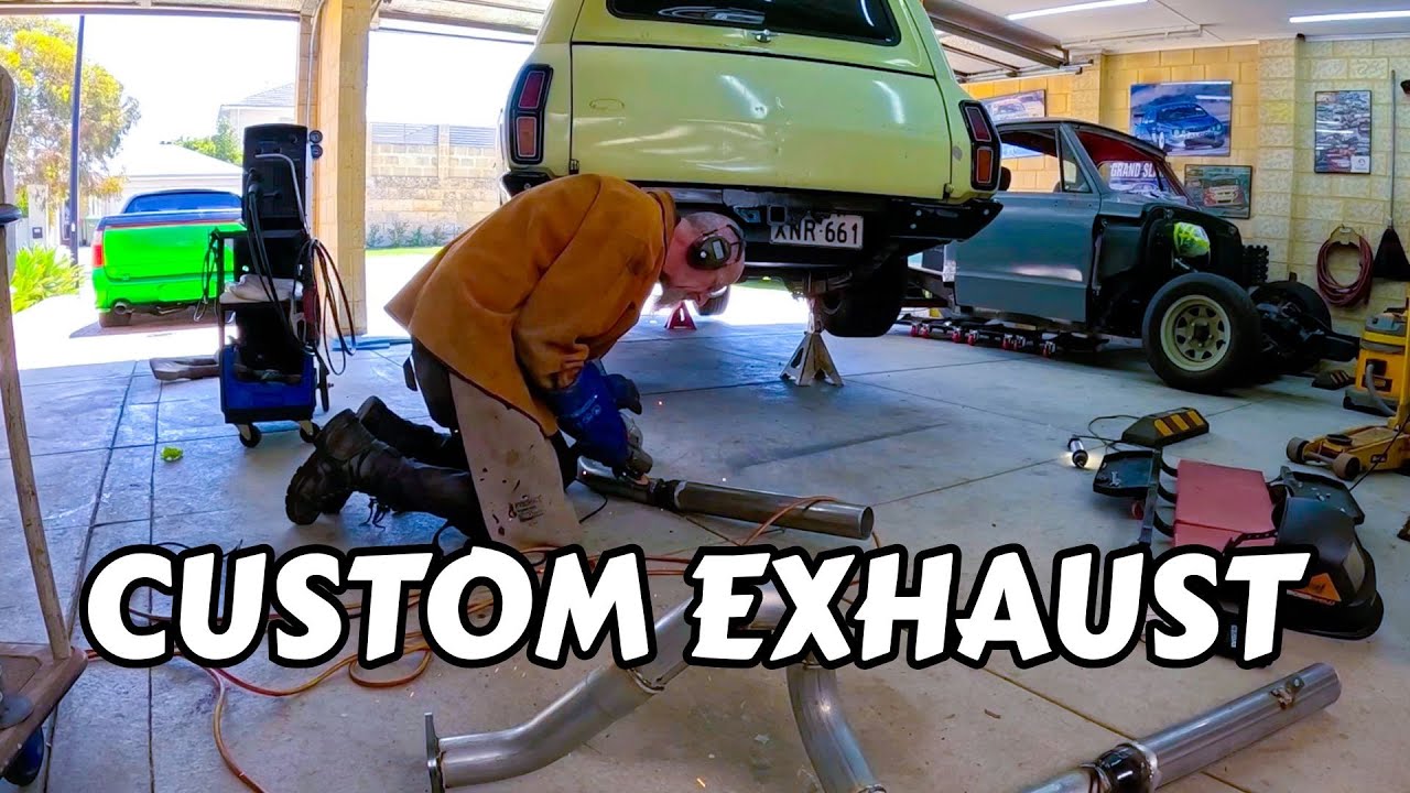 AJ's Mods builds a Custom Exhaust for the XC Ford Panel Van! - YouTube