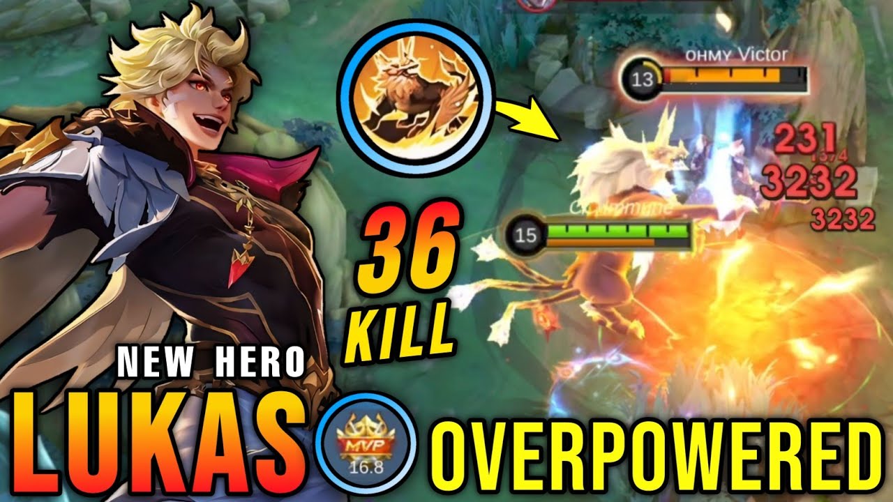 36 Kills + 2x MANIAC!! Lukas MLBB Gameplay 100% Overpowered!! - New ...