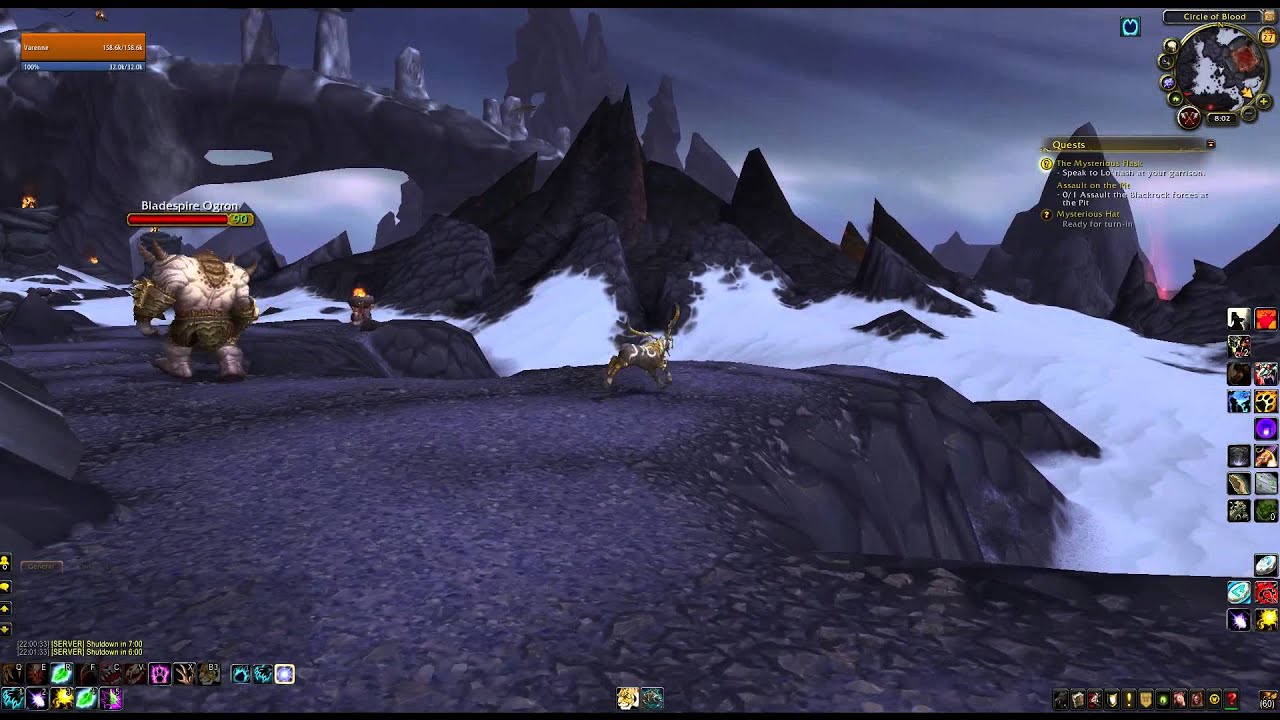 How Frostfire Ridge Looks : Circle of Blood Warlords of Draenor - YouTube