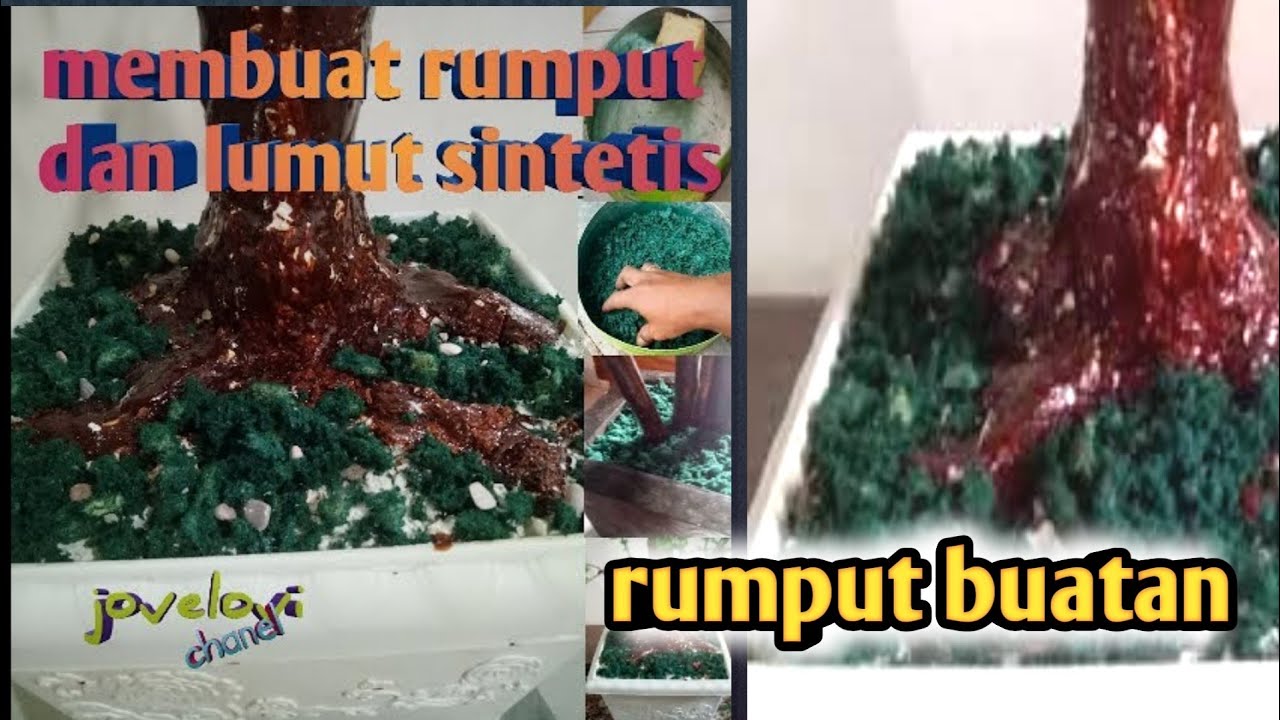 cara membuat rumput sintetis||membuat serbuk rumput untuk diorama - YouTube