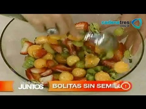 Ensalada de frutas con miel de menta y limón - YouTube