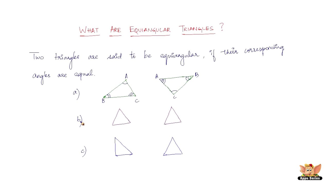 What are equiangular triangles? - YouTube