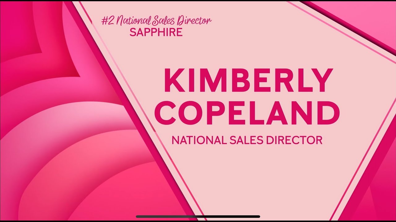 National Sales Director Kimberly Copeland Sapphire Seminar July 30 ...