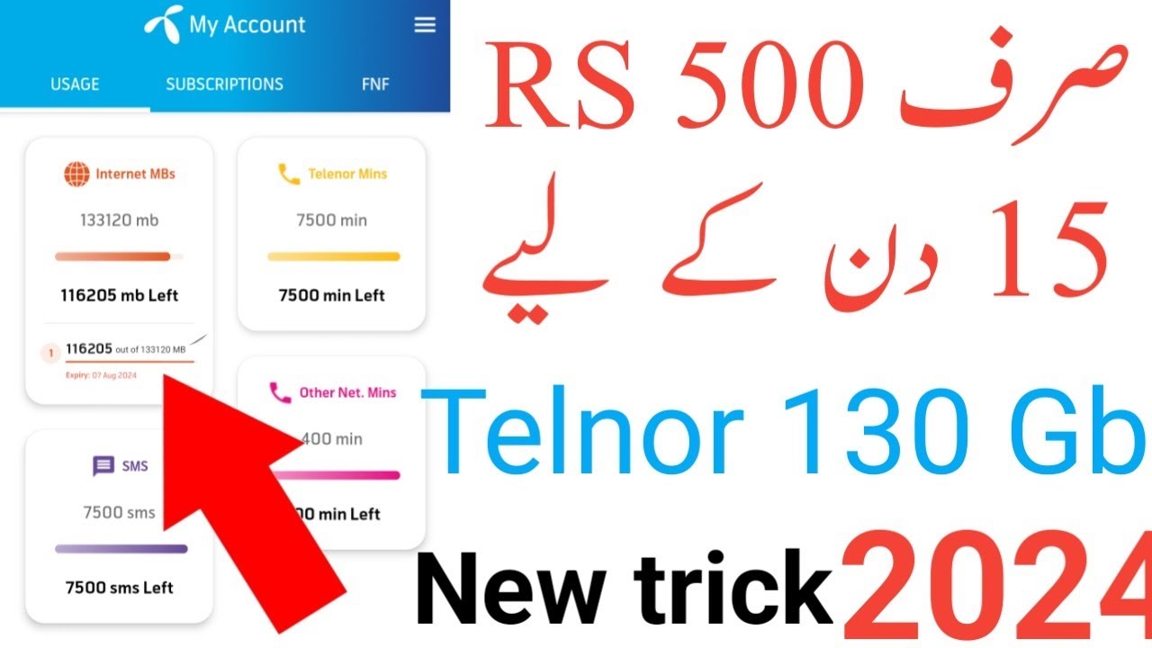 Telnor internet package for 15 days | 15 days telenor internet package ...