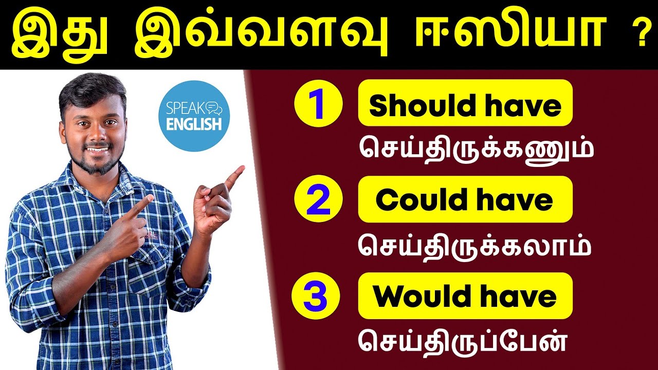 Should have, Could have, Would have | Spoken English In Tamil | English Grammar | English ...