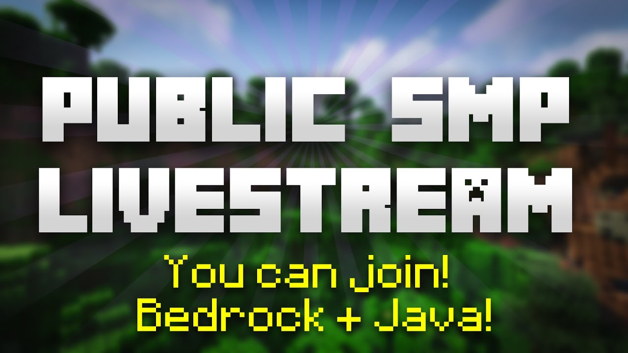 🔴 Public Minecraft SMP w/Viewers! Java and Bedrock! - YouTube